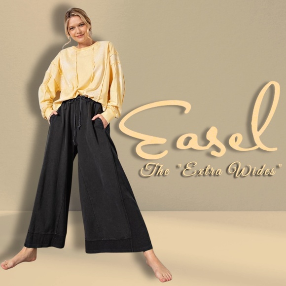 easel | Pants & Jumpsuits | Easel Extra Wides Ultra Wide Leg Mineral ...